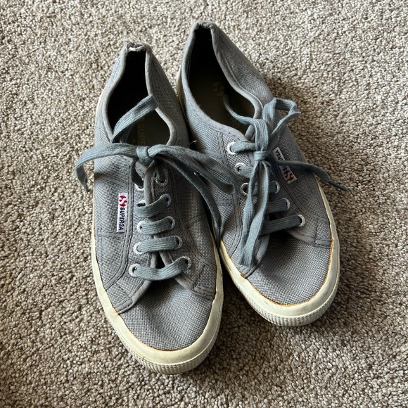 Superga | Shoes | Superga Gray Well Worn Sneakers Size 75 | Poshmark